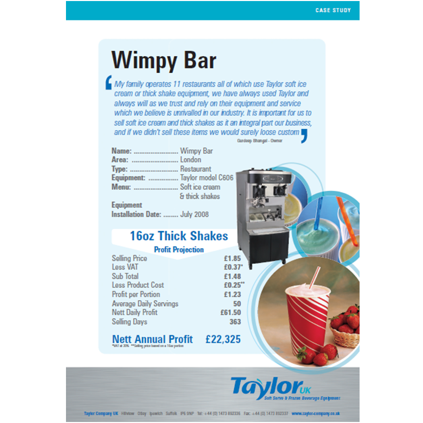 Case Study - Wimpy Bar | Taylor UK